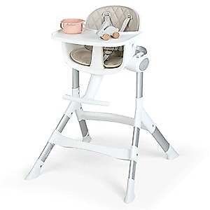 BABY JOY High Chair for Babies & Toddlers, Adjustable Convertible Baby Highchair w/ 5 Heights, Removable Dishwasher Safe Tray, Footrest, 5-Point Safety Harness & Waterproof Seat Cushion, 6-36 Months