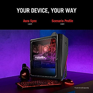 ASUS ROG Strix GA15 G15DK Gaming Desktop PC, AMD Ryzen 7 5800X 3.8GHz, NVIDIA GeForce RTX 3080 10GB, 32GB DDR4 RAM, 1TB SSD + 1TB HDD, Wi-Fi 6, Windows 11