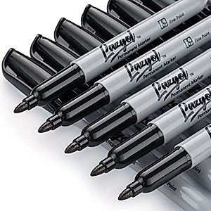 Permanent Markers Bulk, LAZGOL 84 Pack Black Permanent Marker Set, Fine Tip, Waterproof Markers, Premium Smear Proof Pens, Waterproof, Quick Drying, Office Supplies for School, Office, Home