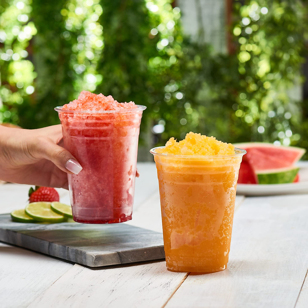 Comfy Package [100 Pack - 16 oz.] Crystal Clear PET Plastic Cups