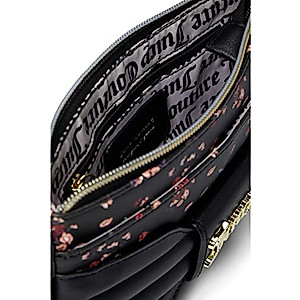 Juicy Couture Pretty Bow Crossbody Ditzy Rose Black Multi One Size