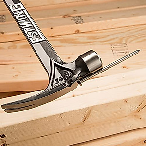 ESTWING Ultra Series Hammer - 19 oz Rip Claw Framer with Milled Face & Shock Reduction Grip - EB-19SM