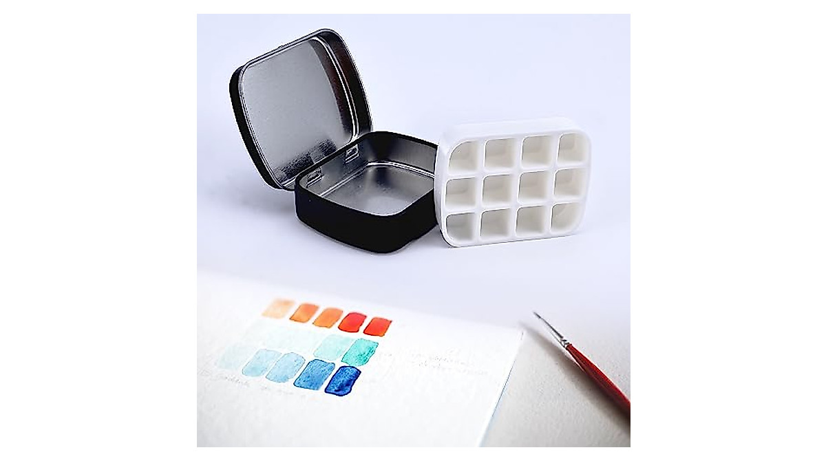 Ouligay Mini Watercolor Palette - Portable Painting Tray