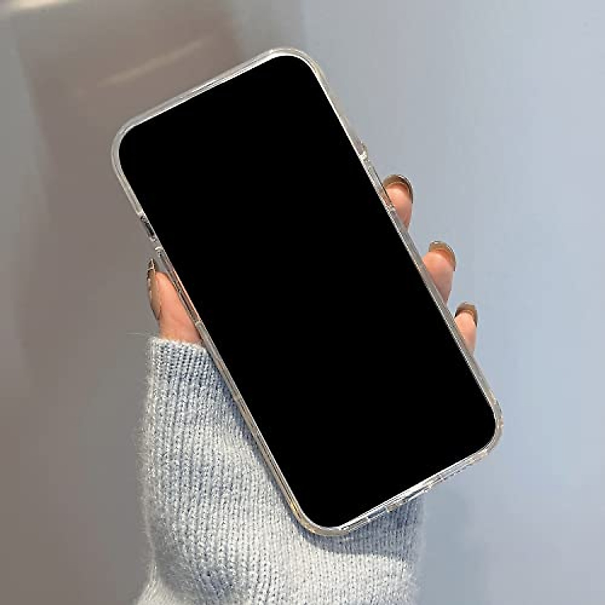 LSEEKA Compatible with iPhone 13 Pro Max Clear Case with Love Heart Laser Glitter Holographic Design,Sparkly Bling Cute Hard PC & Soft TPU Bumper Shockproof Protective Phone Cover for Women Girls