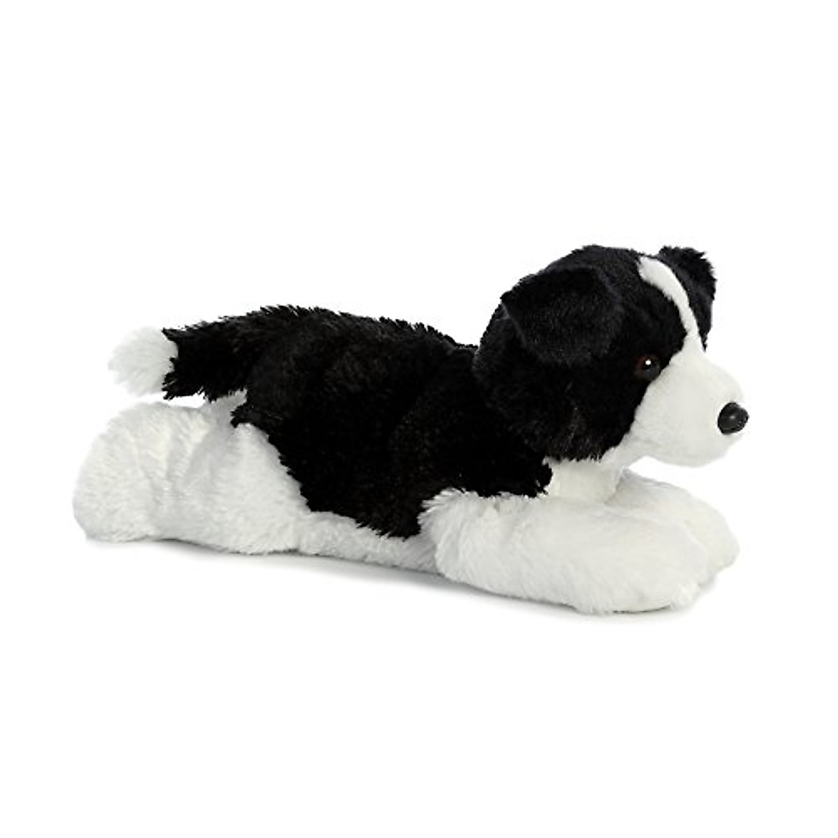 Aurora® Adorable Flopsie™ Border Collie Stuffed Animal - Playful Ease - Timeless Companions - Black 12 Inches