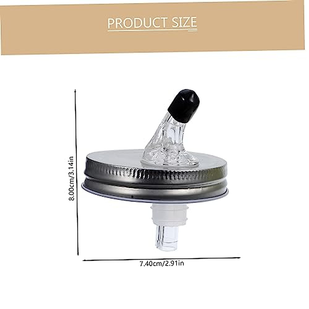 JOINPAYA 2 Set Acrylic shaker pour spout covers drinks spout cover boxed Mouth cover dispenser pouring spout oil tank can wine pourer mason jar liquid nozzle Spout beverages