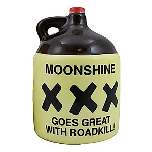 "Home Décor Accents" Moonshine Goes Great with Road Kill Redneck Hunter and Jug Salt Pepper Shakers - Home Accents 33-kl1-9896