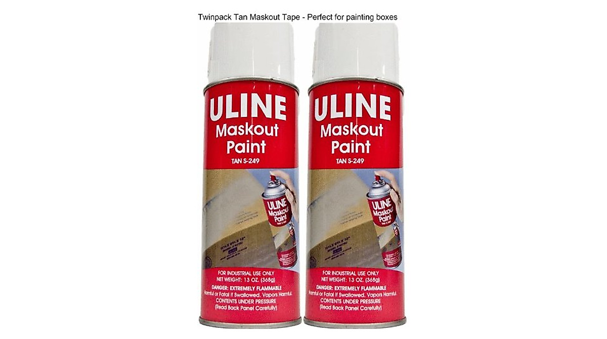 Tan Maskout Spray Paint - Perfect for Cardboard Boxes