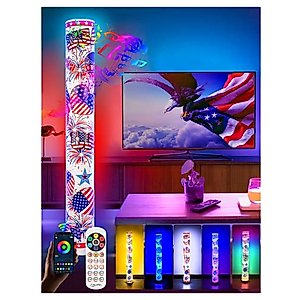 KNONEW RGB Floor Lamp, Led Color Changing Corner lamp with APP & Remote Control, Modern Mood Lighting with Music Sync & Timing Function for Living Room, Gaming Room, Independence Day
