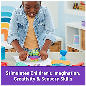 Kinetic Sand, Ultimate Sandisfying Set with 2lbs Play Sand (Pink, Yellow & Teal), 10 Tools & Molds, Sensory Toys for Kids Ages 7 and up