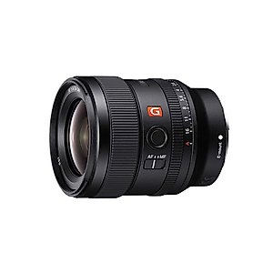Sony E-Mount FE 24mm F1.4 GM Full Frame Wide-Angle Prime Lens (SEL24F14GM), Black (Renewed)