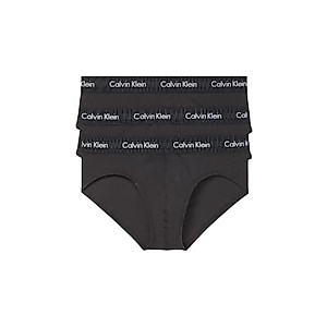 Calvin Klein Men's Cotton Stretch 3-Pack Brief, 3 Black, M