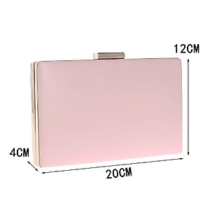 ZLXDP Women PU Clutch Mixed Color Leather Metal Evening Bags Party Wedding Bridal Handbags (Color : D, Size : 1)