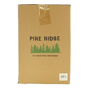 Pine Ridge 14.5" Updated countertop Antler Paper Towel Holder - Antler Collection, Rustic Design Magnetic Base Towel Holder for Home, Hunting Cabin and Lodge