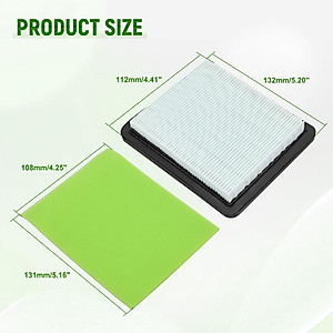 Wai Danie 4 Pack 17211-ZL8-023 Air Filter Compatible with Honda GC135 GCV135 GC160 GCV160 GC190 GCV190 GX100 17211-ZL8-023 17211-ZL8-003 17211-Zl8-000 8Z305 Premium Lawn Mower Air Cleaner Element