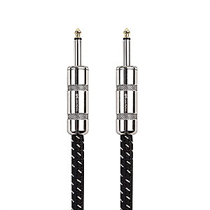 Cable Matters 2-Pack Premium Braided 12 AWG 1/4 Inch Speaker Cable 6 ft with 6.35mm TS Connector