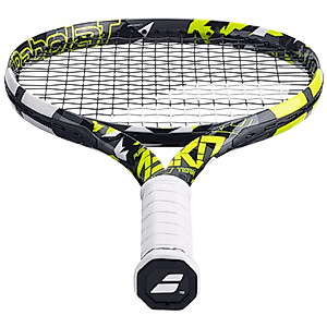 Babolat Pure Aero Team Tennis Racquet - Strung with 16g White Syn Gut at Mid-Range Tension (4 1/8" Grip)