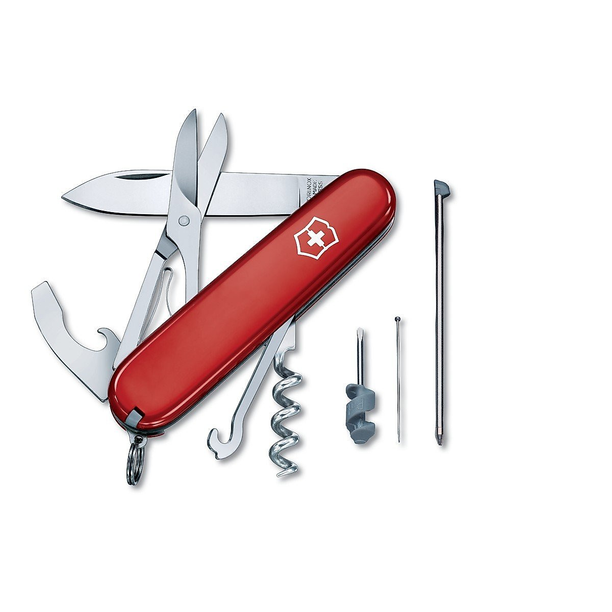 Victorinox Swiss Army Compact Pocket Knife, Red, 91mm