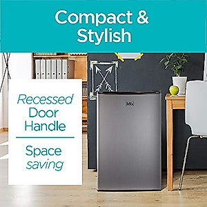 BLACK+DECKER BCRK32V Compact Refrigerator Energy Star Single Door Mini Fridge with Freezer, 3.2 Cubic Ft., VCM