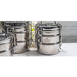 3 Tier Indian-Tiffin Stainless Steel Large Tiffin Lunch Box