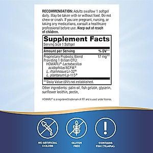 Nature's Way Women's Probiotic Pearls, Supports Vaginal and Digestive Health*, Protects Against Occasional Constipation & Bloating*, 1 Billion Live Cultures, 30 Softgels (Packaging May Vary)