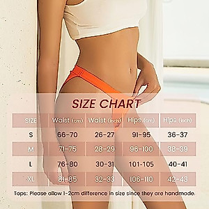 BAJAOEY Cotton Underwear for Women,Womens underwear cheeky,String Bikini Womens Panties Stretch Low-Rise Cheeky Panty 5 Pack S-XL