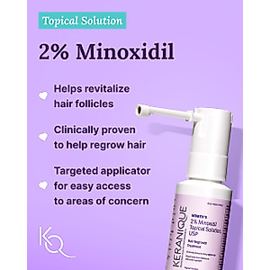 Keranique Hair Growth Products Set 2% Minoxidil Hair Regrowth Treatment for Women - Deep Hydrating Shampoo and Conditioner - Hair Thickening & Volumizing Spray - Hair Loss Treatment System - Full Kit