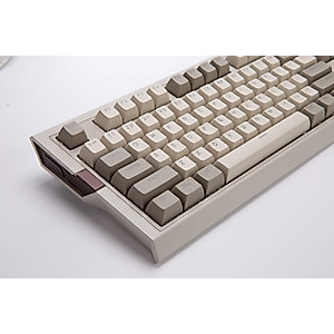 FIRSTBLOOD ONLY GAME. AK510 Retro Mechanical Gaming Keyboard - PBT SP Spherical Keycaps - Classic Grey-White Matching - RGB Backlight - Red Switches-New