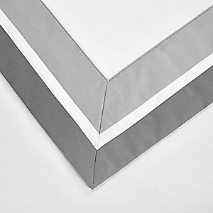 CASA BOLAJ DESIGNED TO DREAM Casabolaj Shading 100% Egyptain Cotton Sateen Sheets Set,Hotel Collection Luxury Modern Style,400 Thread Count(White,Queen)