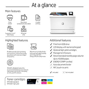 HP Color LaserJet Enterprise M751dn Printer with One-Year, Next-Business Day, Onsite Warranty (T3U44A)