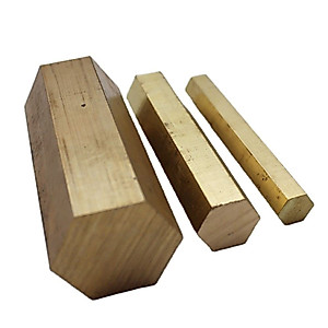 KOFSOL GZ Brass Hexagonal Bar, 1PCS Hex Hexagon Rod 100mm/150mm/200mm (Color : 8x100mm 1pc)