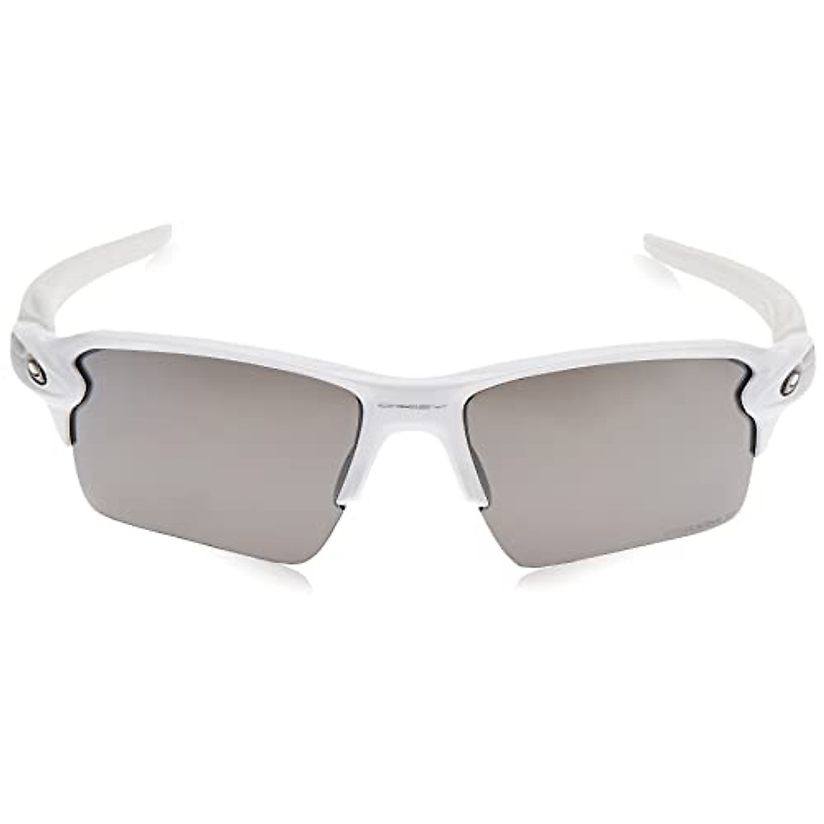 Oakley Men's OO9188 Flak 2.0 XL Rectangular Sunglasses, Polished White/Prizm Black Polarized, 59 mm