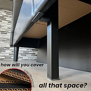 Under Bed Blocker for Pets - See What You’ve Been Missing. Whole Bed Set - Adjustable Height & Length, Custom Fits All Beds, Black Corrugated Cardboard