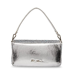Betsey Johnson Rhinestone Convertible Bow Bag, Silver