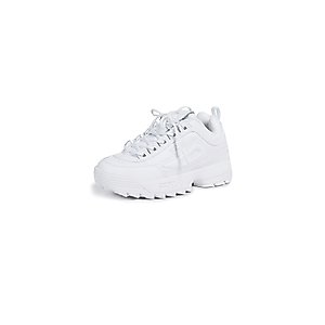 Fila Women's Disruptor Ii Premium Comfortable Sneakers, White/White/White 7.5