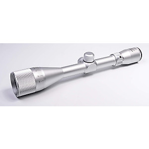 Stainless Silver Chrome Rifle Scope 4-12x40 AO Parallax Adjustable Objective with Weaver Rings