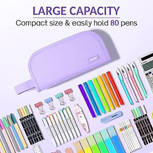 Sooez Wide Opening Pencil Case, Large Capacity Pencil Pouch Organizer Aesthetic Pencil Bag for School Supplies Stationery, Marker Pouch Makeup Bag Organizer