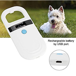Microchip Reader RFID 134.2Khz, Pet ID Microchip Scanner with 0.91 Inch High Brightness OLED Display and Rechargable by Type-C for Animal Tracking