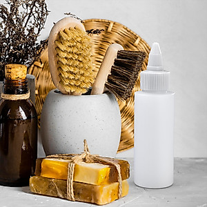 BRIGHTFROM Twist Top Applicator Bottles, Squeeze 2 OZ Empty Plastic Bottles, Refillable, Open/Close Nozzle - Multi Purpose (Pack of 3)