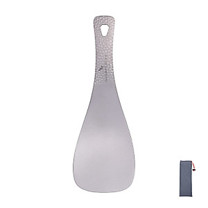 Boundless Voyage Titanium Rice Spoon Short Handle Spoon Cooking Shovel Outdoor Camping Household Rice Shovel Scoop Rice Spoon Thickened Ti1079T