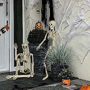 XONOR Halloween Skeleton Full Body Posable Joints , 3ft Human Skeleton Decorations for Party Haunted House Supplies (1pc)