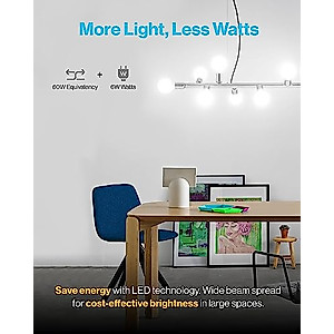 Sunco 12 Pack Vanity Globe Light Bulbs G25 LED for Bathroom Mirror 40W Equivalent 6W, 5000K Daylight, Dimmable, 450 LM, E26 Base, Round Frosted Decorative Bulb, UL & Energy Star Listed