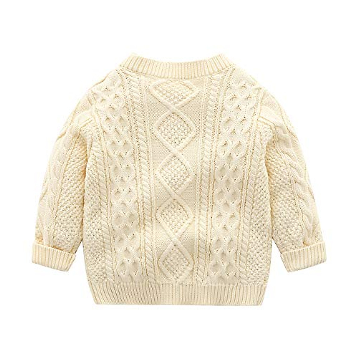 Infant Baby Boys Cardigan Crochet Sweater Toddler Knit Button up Casual Sweatshirt Beige