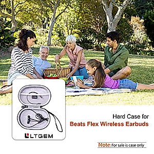 L LTGEM EVA Storage Earphones Case for BeatsX or Beats Flex Wireless Earbuds or Powerbeats2 / Powerbeats3 / Powerbeats High-Performance Wireless Earbuds - Travel Protective Carrying Bag