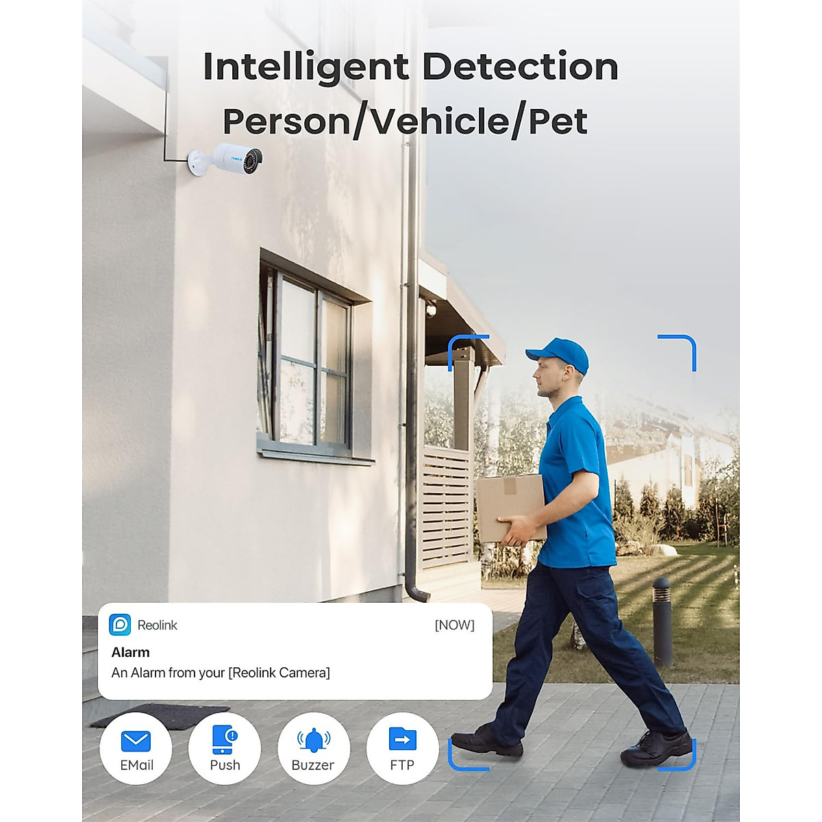 REOLINK 4K 16 Channel Network Video Recorder for Security Camera System, Work With 4K/5MP/4MP HD Reolink IP Cameras PoE NVR, 24/7 Recording to Pre-Installed 4TB Hard Drive, RLN16-410-4TB
