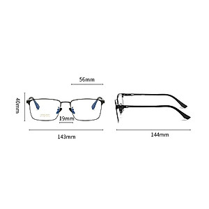 PARWANA Classic Blue Light Blocking Reading Glasses Fatigue Relieve Computer Readers Eyeglasses Flat Light Mirror (Color : C3, Size : +150)
