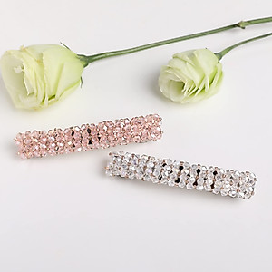 7 PCS Sparkly Glitter Hair Clips Elegant Rhinestone Hair Barrettes for Women Fine Hair Fancy Crystal Bling Hair Clips for Women and Girls by Yerpkefey