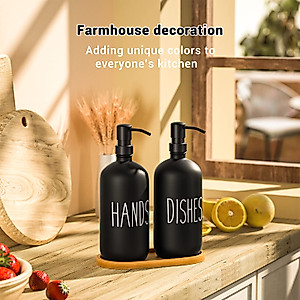 Soap Dispenser,Dish Soap Dispenser for Kitchen Sink,Glass Hand Soap Dispenser,Modern Farmhouse Decor Dish Soap Pump for Kitchen Sink, Bathroom Decor…
