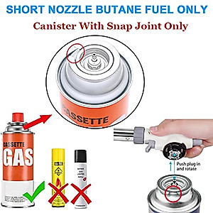 Butane Torch Kitchen Blow Lighter, Culinary Torches Head Professional Chef Cooking Adjustable Flame For Sous Vide, Creme Brulee, Baking, BBQ (Butane Gas Not Included)