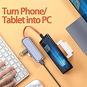 WPYYI USB C Hub HDMI with PD Power Adapter for Laptop Type C Docking Station for Phone USB Splitter 100W with 4K Output‘